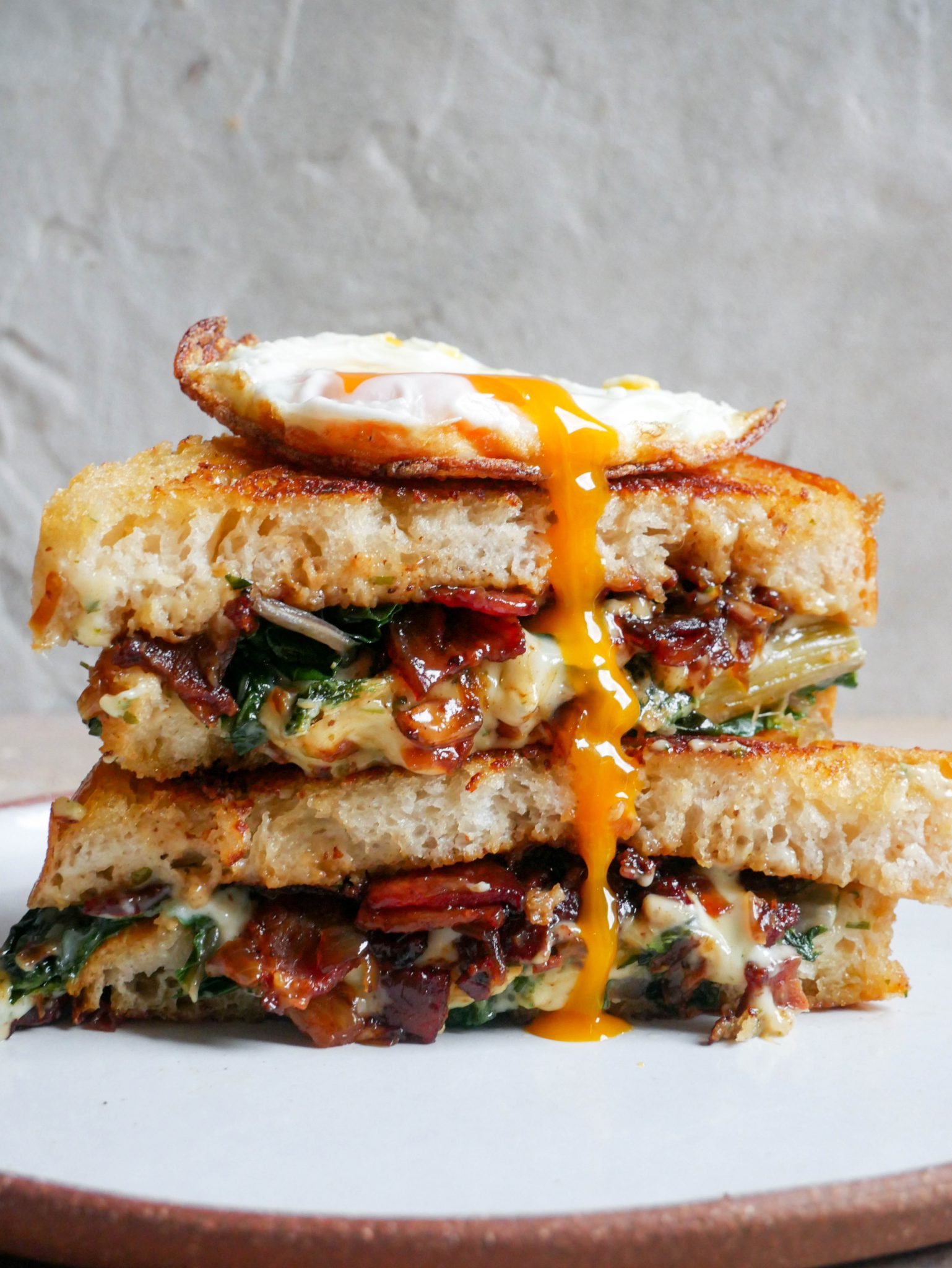 Breakfast Toastie with Bacon Jam & Brie - Daen's Kitchen