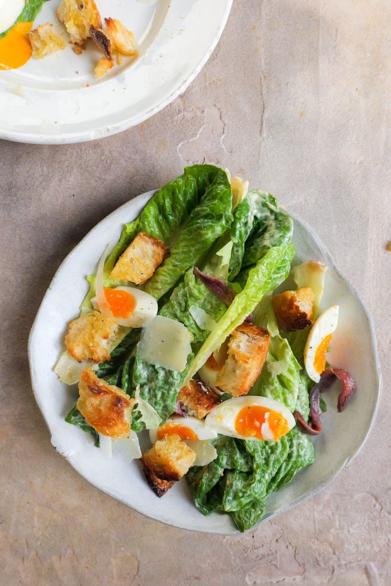 Caesar Salad with Homemade Croutons - Daen's Kitchen