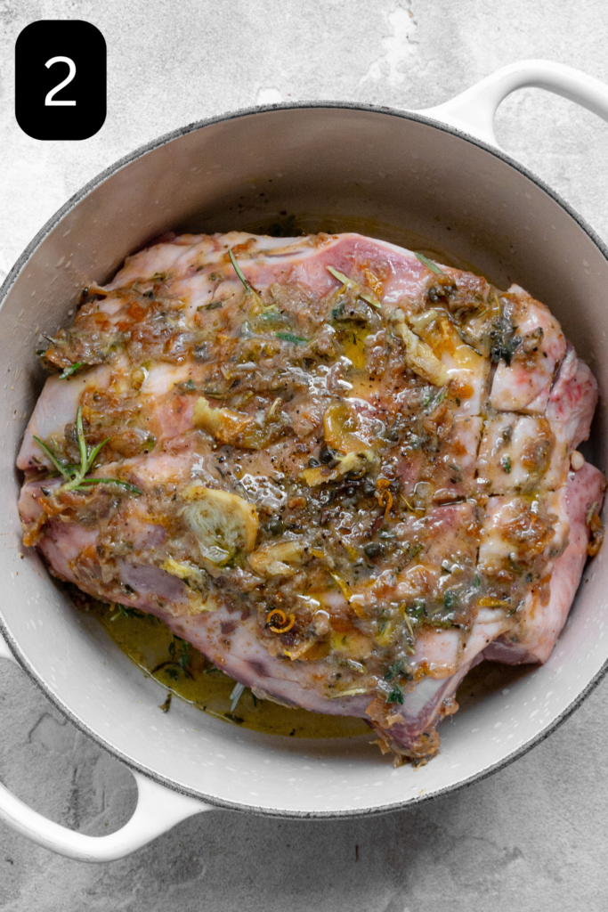 Garlicky slow cooked lamb shoulder - Daen's Kitchen