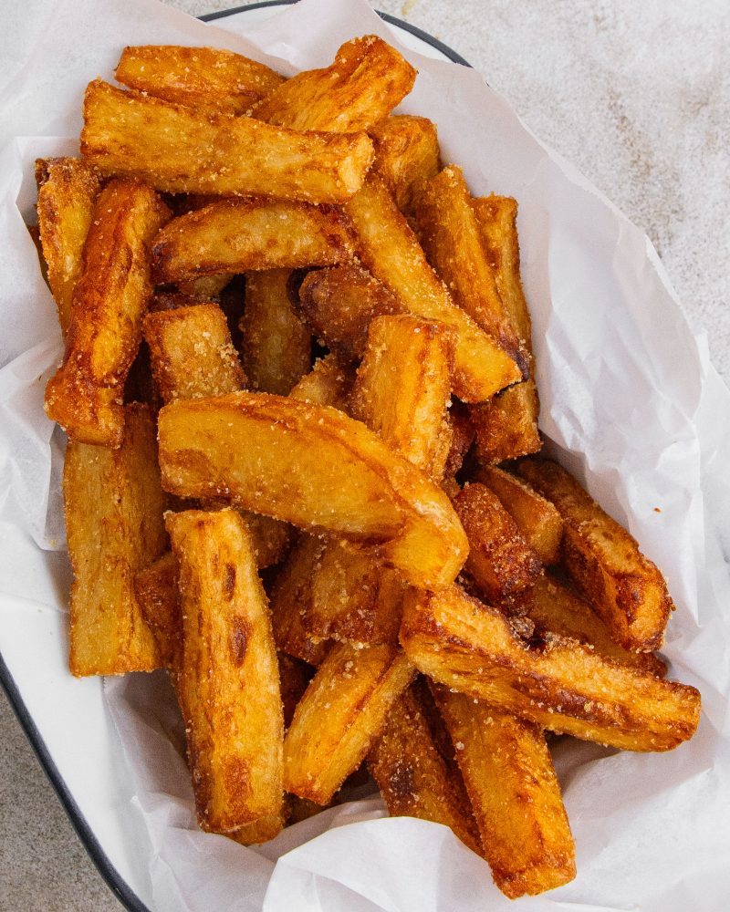 Hot chips with chicken salt - Daen's Kitchen