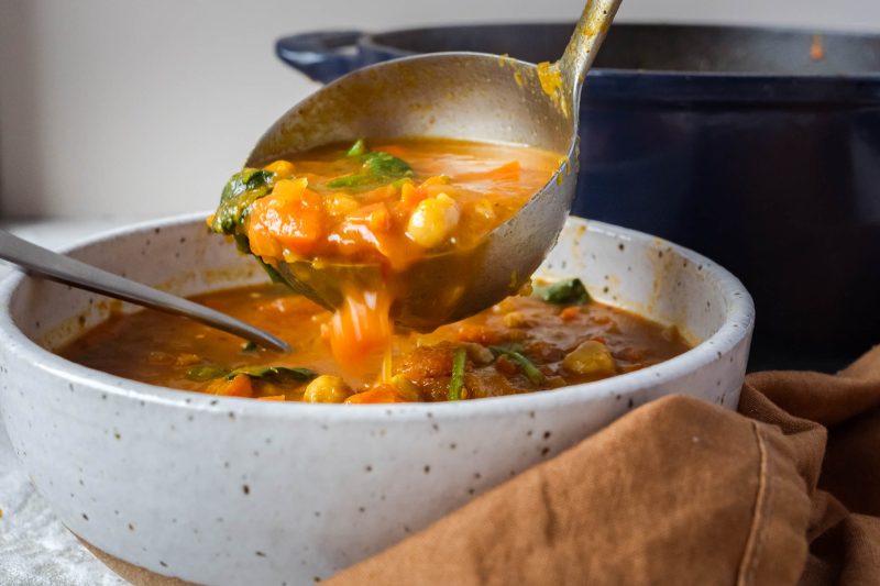 Chickpea, pumpkin and chorizo soup - Daen's Kitchen