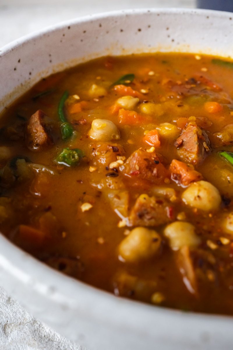 Chickpea, pumpkin and chorizo soup - Daen's Kitchen