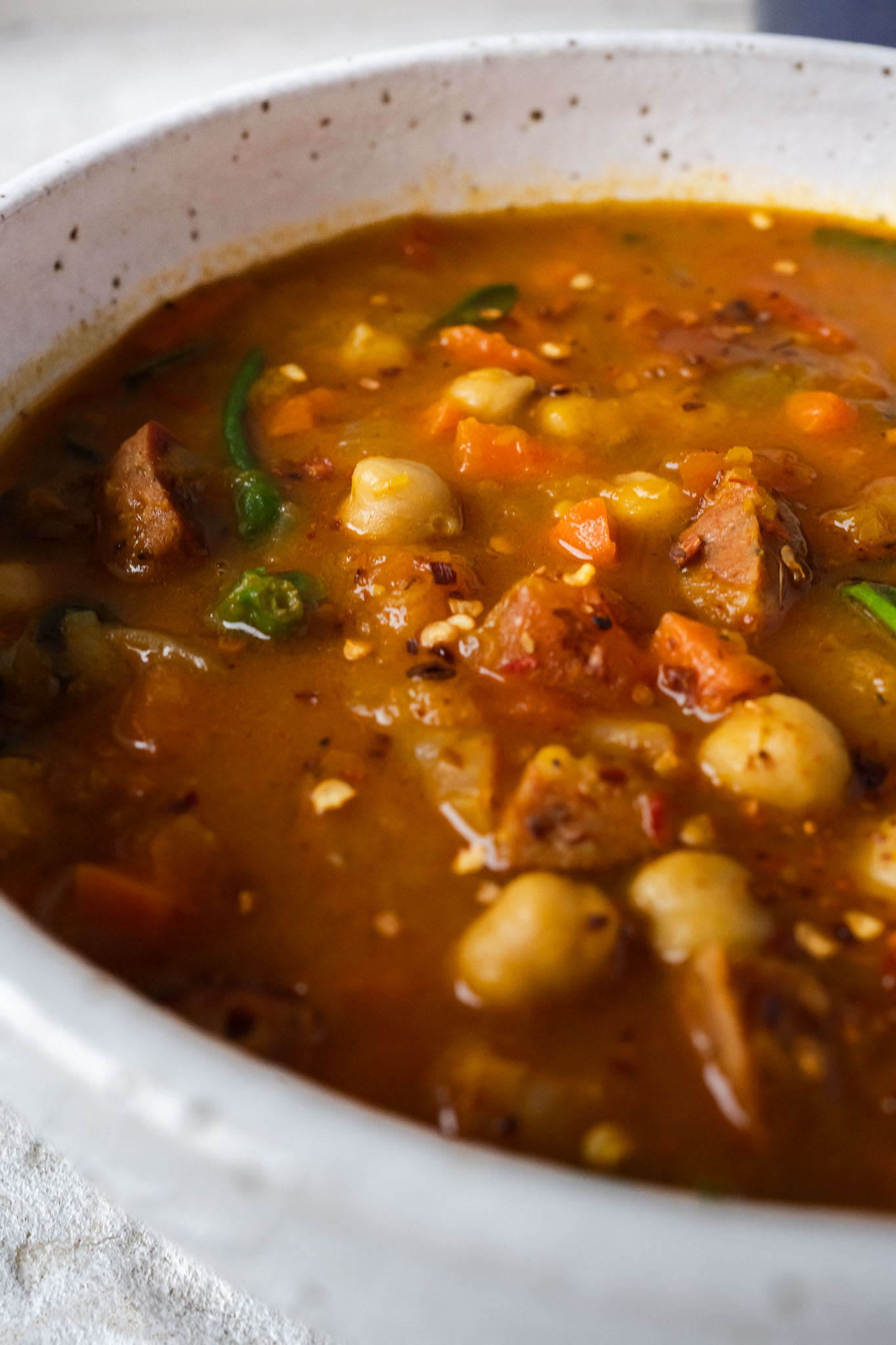 Chickpea, pumpkin and chorizo soup - Daen's Kitchen