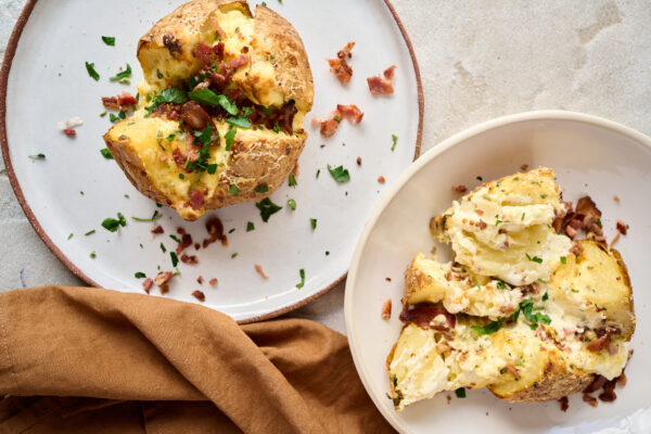 Garlic and Cream Cheese Baked Potatoes - Daen's Kitchen