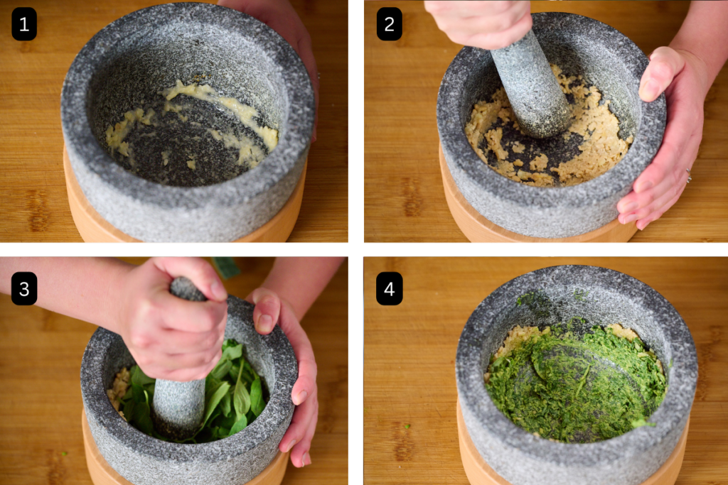 Authentic Mortar & Pestle Pesto - Daen's Kitchen