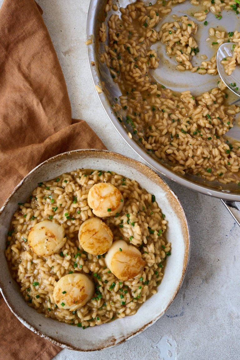 Pan Seared Scallop Risotto - Daen's Kitchen